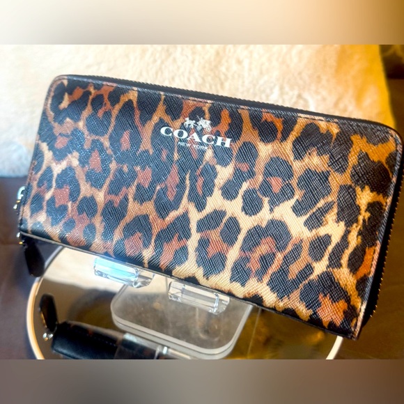 Coach | Bags | Coach Leopard Print Wallet Euc | Poshmark